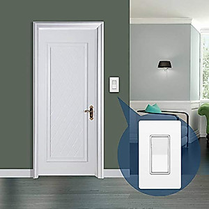 (50 Pack) CML Decorator Wall Light Switch, Single Pole Switch, 15A 120/277V, 3-Year Warranty, White