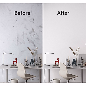 White Self Adhesive Wallpaper Peel and Stick Film White Wallpaper Stick Paper Wall Pattern for Living Room Bedroom Table and Door Reform Thick Waterproof PVC DIY Decorative 15.8" x118"