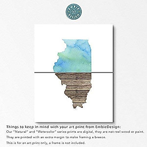 Any Two States Map Art Print Wall Decor - WATERCOLOR series - Love Wedding Gift Personalized State