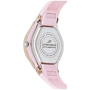 Armitron Sport Women's Quartz Sport Watch with Plastic Strap, Pink, 12 (Model: 25/6418RGP)