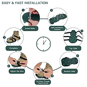 kailund Lawn Aerator Shoes Grass Spike Shoes for Lawn Aeration, Soil Aeration Shoes Grass Aerating Spike Sandals with Heavy Duty Buckle for Aerating Patio Garden Grass Lawn - One Size Fits All