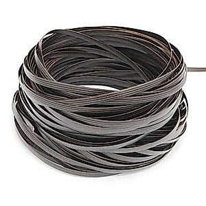 RNY 200 feet Coffee Polyethylene Plastic Rattan Wicker for Repair Rattan Chair Table (Dark Coffee with Brown Stripes)