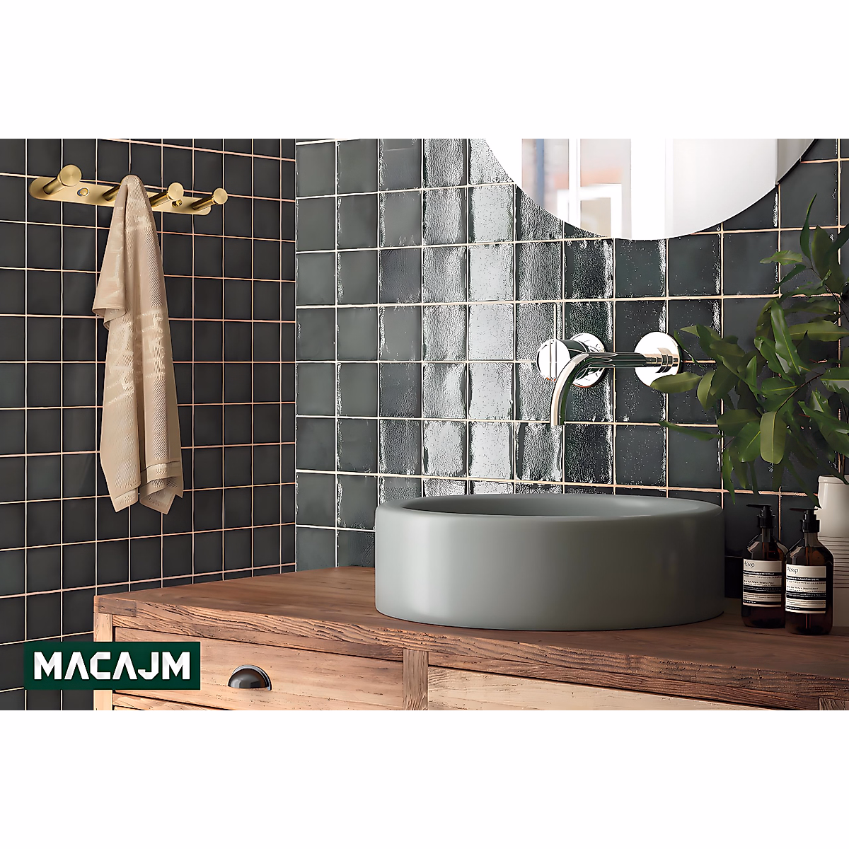 MACAJM,Towel Hook Rack Brushed Gold,10.2'' Row of Coat Hook with 4 Hooks,304 Stainless Steel Heavy Duty Wall Hook Rack for Living Room,Kitchen,Ect