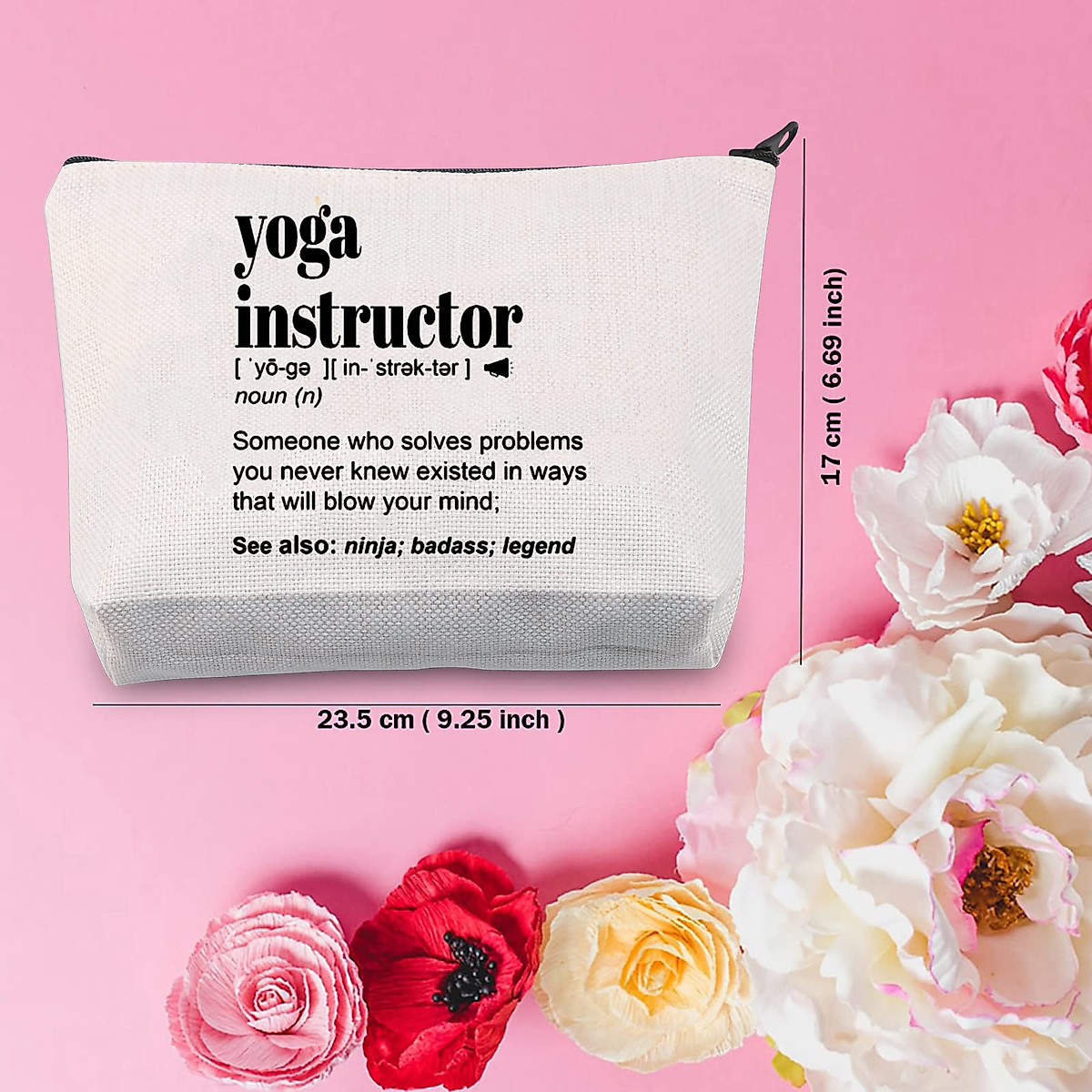 TSOTMO Yoga Instructor Zipper Pouch Makeup Bag Yoga Teacher Appreciation Gift Yoga Instructor Thank You Gift Best Yoga Instructor Ever Gift (YOGA)