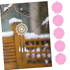 5pcs Dream Catcher Stencil Mini Silicone Molds Circle Tray Resin Molds Necklace Pendant Silicon Molds Silicone Jewelry Pendant Molds Dreamcatcher Charms Molds DIY Silicone Mold Set