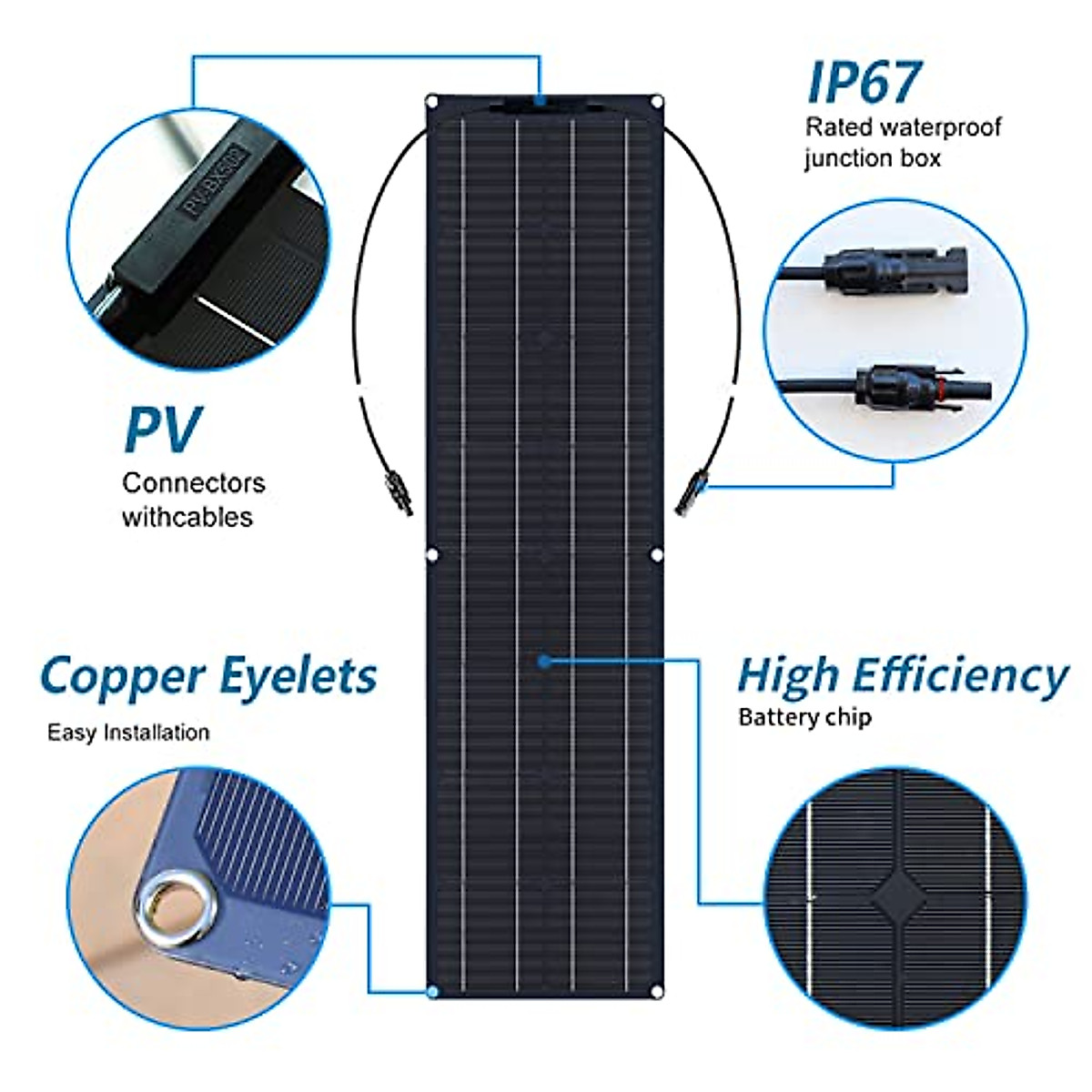 FLP 2PCS 200 Watt Ultra Thin Solar Panel Kit 400W Monocrystalline Silicon High Efficiency Solar Panel with 40A Controller for Car/RV/Camper