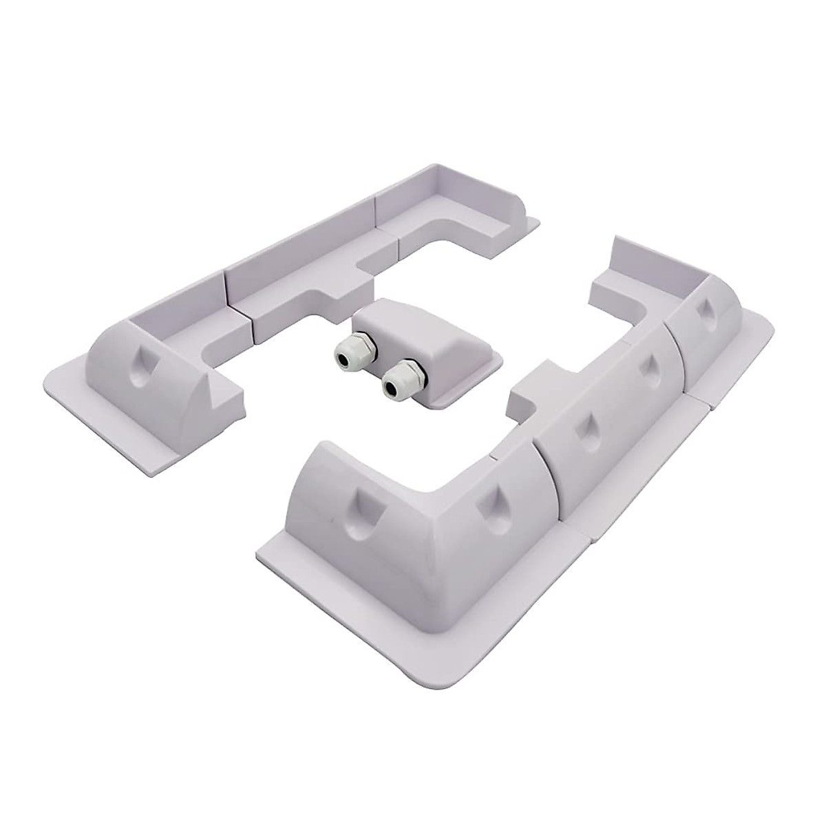 CMYYANGLIN Solar Panel Mounting Brackets ABS Corner Bracket Kit 7PCS, Drill-Free Widely Used on Roofs of RV, Caravans, Vehicles, Camper Vans, Sheds, Garages, Deck of Boats, White