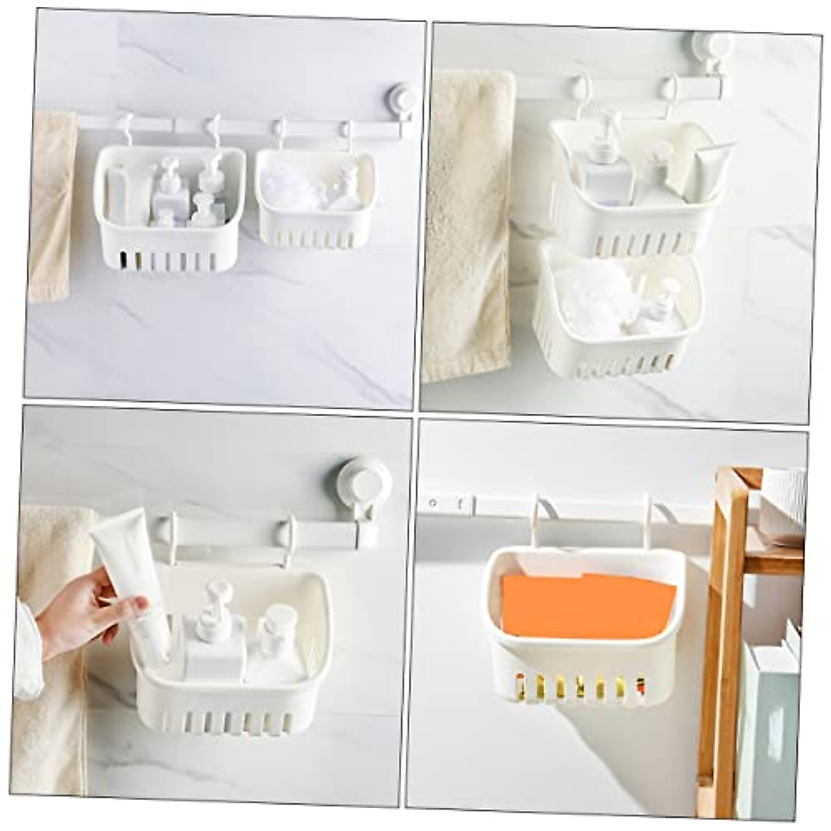 BESPORTBLE Hanging Storage Basket Toy Baskets Tub Organizer for Bathtub Bath Toy Storage Basket Shower Head Bathroom Organizer Bathroom Pantry Holder Shower Supply Hanging Shower Basket