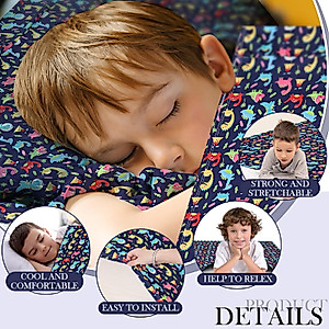 Mindsoft Sensory Sheet Bed Sheet for Kids Adults Toddler Dinosaur Blanket, Twin Size Breathable Stretchy Comfortable Sleeping Bedding Christmas Compression Sheets for Kids Twin
