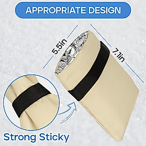 Upgraded Outdoor Faucet Cover for Winter, 5.5" W x 7.1" H Outside Faucet Cover Freeze Protection, Hose Bib Covers for Winter Reusable Waterproof Insulated Spigot Cover (Beige, 1 Pack)