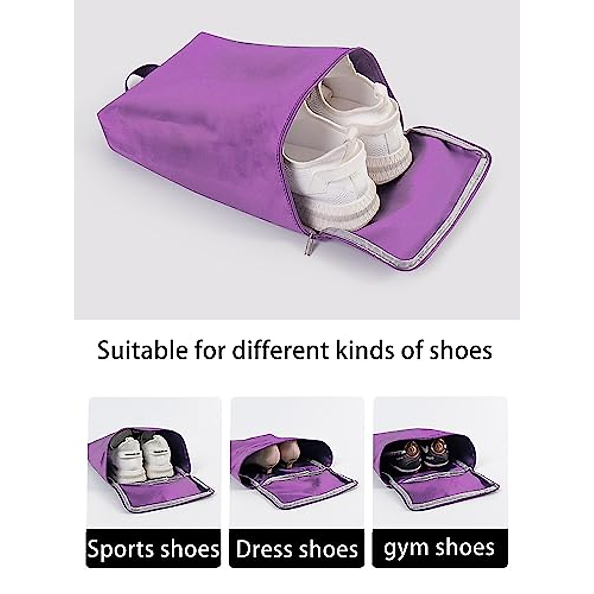 Portable Shoe Bag with Mesh for Travel, Shoes Storage Pouch Organizer Bags for Packing