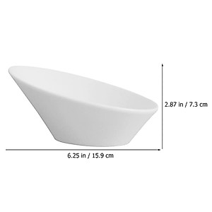 Luxshiny Ceramic Salad Bowls Porcelain Serving Dish White Angled Ceramic Bowls Large Salad Mixing Bowl for Weddings Events Birthday Party Soup Rice Prep