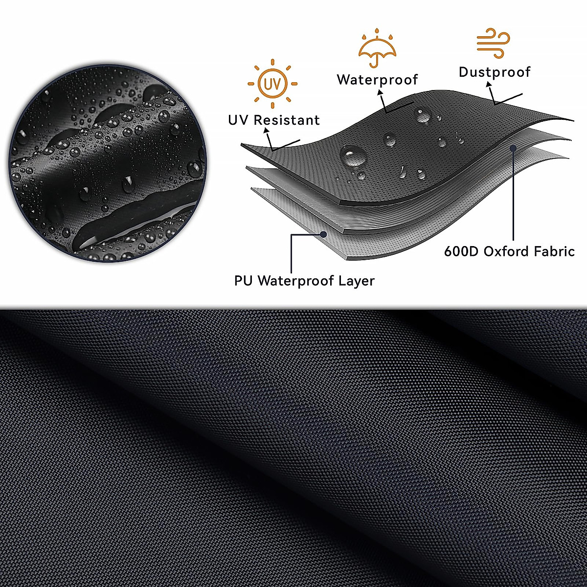 Loenel Outdoor High Top Patio Dining Table Cover, Heavy Duty Waterproof Patio Bar Height Table and Chair Cover for Rectangular 60" Long Bar Height Dining Furniture Set - 60"L x 41"W x 41"H