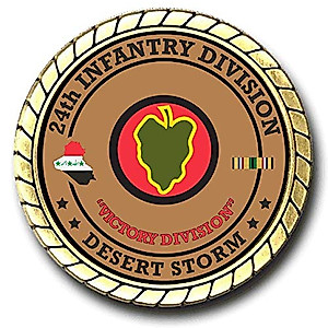 24th Infantry Division Desert Storm Challenge Coin - Officially Licensed