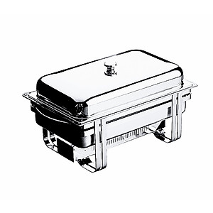 MEPRA Giotto Rectangular Chafing Dish with Cover, Silver (207086)