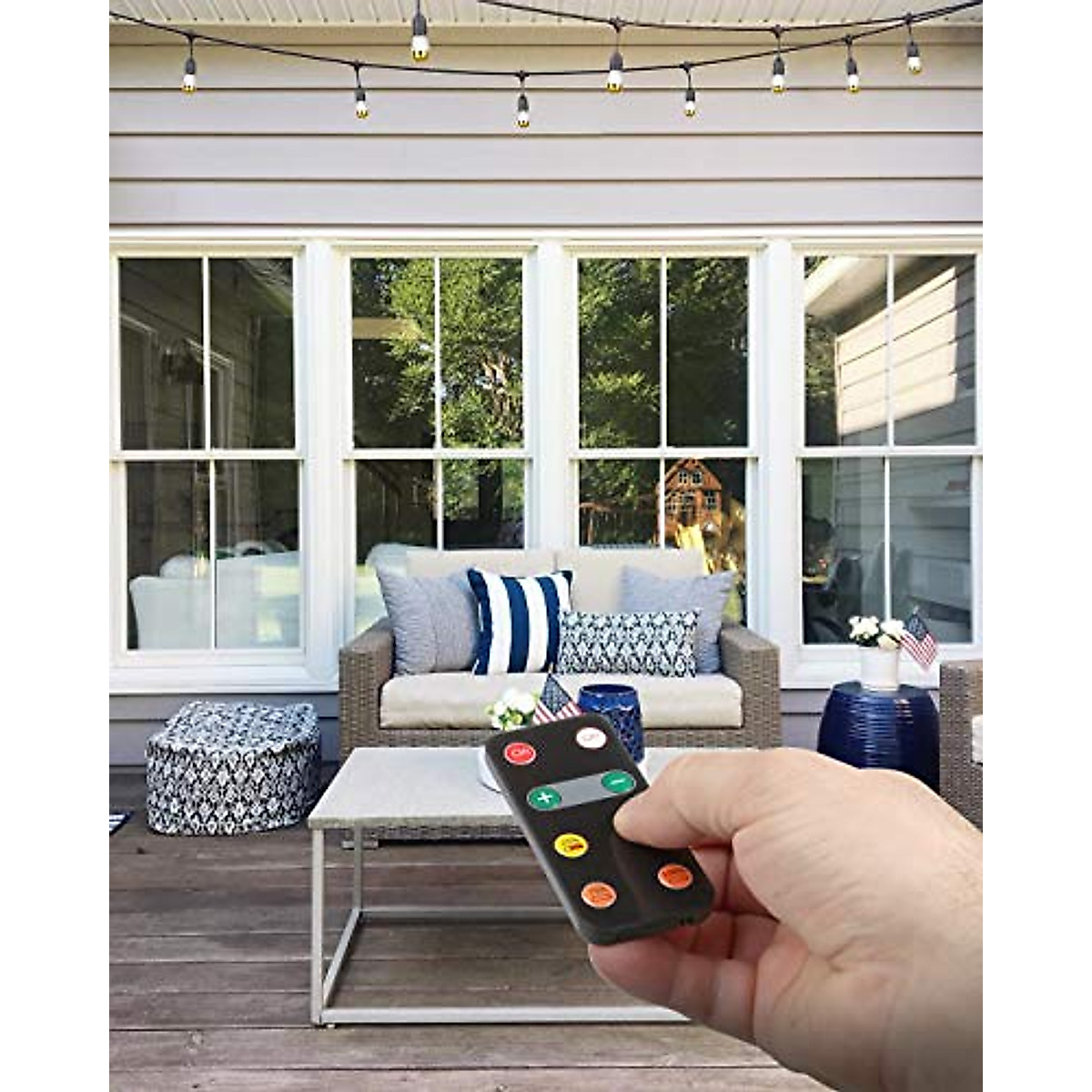 Brightech Smart Dimmer Plug Outdoor Smart Plug, Light Dimmer with Remote Control, Max Power 150W, Commercial Grade Dimmer for Dimmable Outdoor Lights