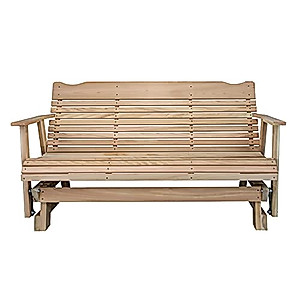 Kilmer Creek 5 Foot Natural Cedar Porch Glider, Amish Crafted