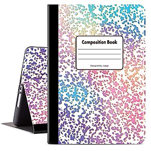 iPad 9th Generation Case, iPad 8th Generation Case, iPad 7th Generation Case, iPad 10.2 Case for Girls Women, iPad Cover 9th Generation Adjustable Viewing Stand Auto Wake/Sleep, Pink CompositionBook