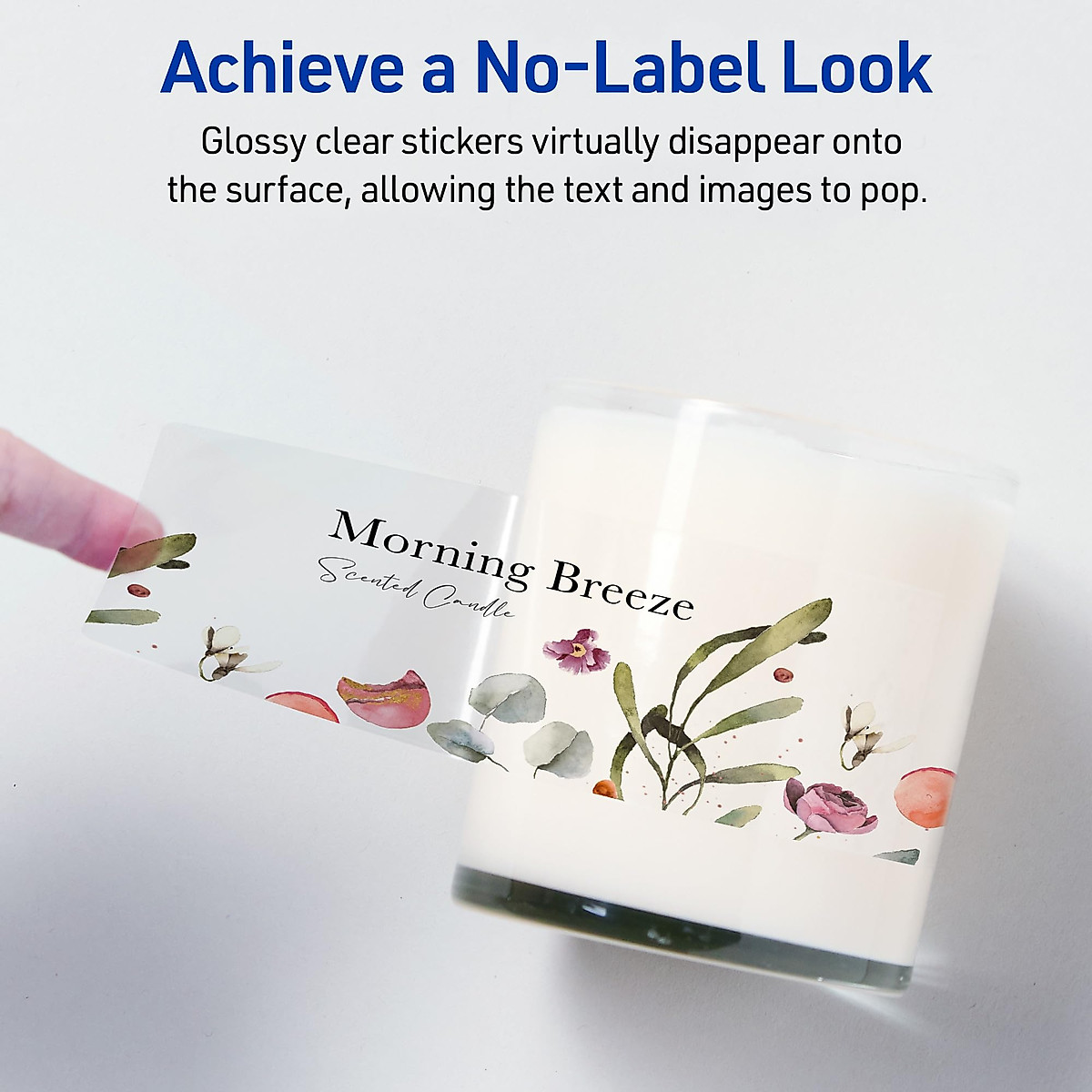 Avery Printable Sticker Paper, Glossy Clear, 8.5" x 11", Laser & Inkjet Printers, 7 Sheets (4397)