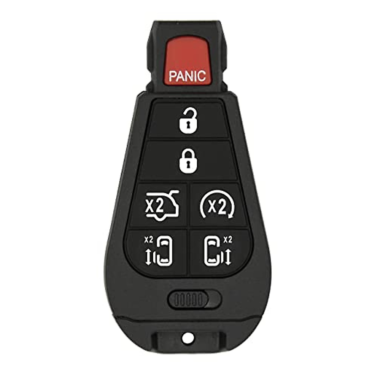 Keyless2Go Replacement for 7 Button Remote Key Chrysler Dodge Volkswagen IYZ-C01C 56046708 AG - with Durashell Technology
