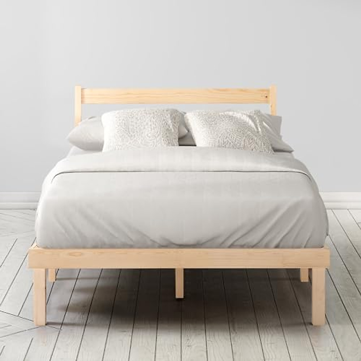 ZINUS Robin Wood Platform Bed Frame with Headboard, Wood Slat Support, No Box Spring Needed, Easy Assembly, Full, Brown