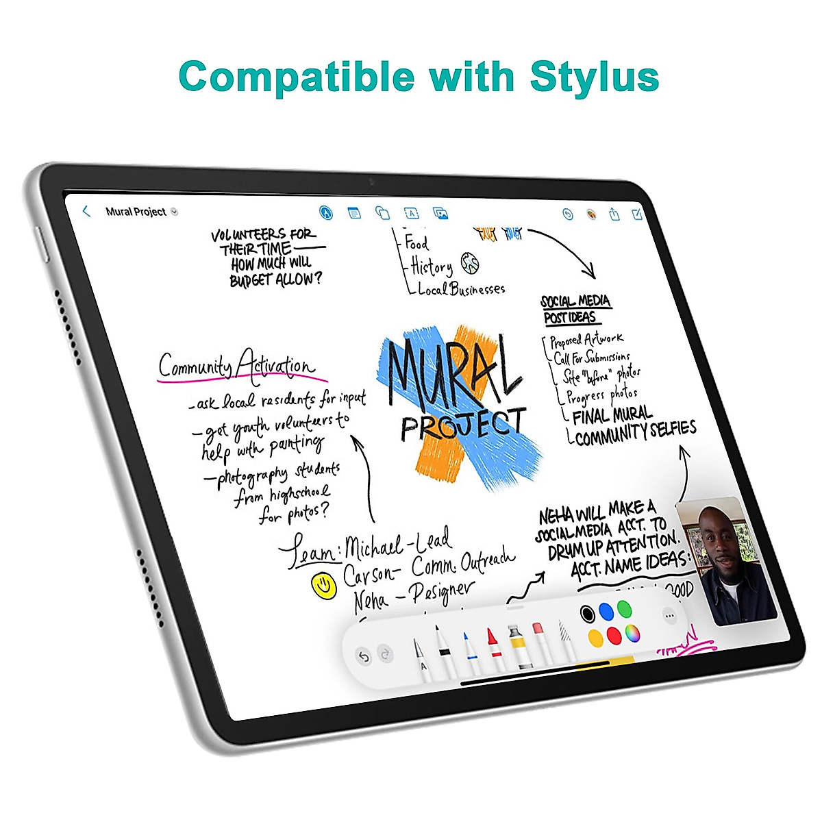 avakot 2 Pack iPad Pro 12.9 Screen Protector | Tempered Glass Film Compatible with iPad Pro 12.9 Inch 5th/4th/3rd Generation | Anti- Scratch Sensitive Hardness Screen Protector for iPad Pro 12.9