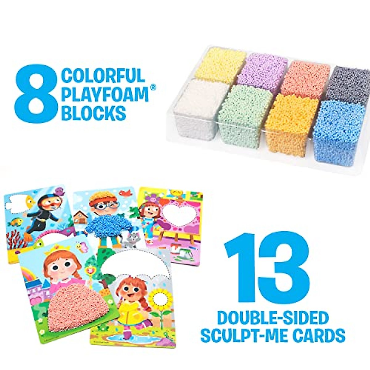 Educational Insights Playfoam Shape & Learn Character Cards, Build Vocabulary & Fine Motor Skills with a Sensory Toy, Ages 3+