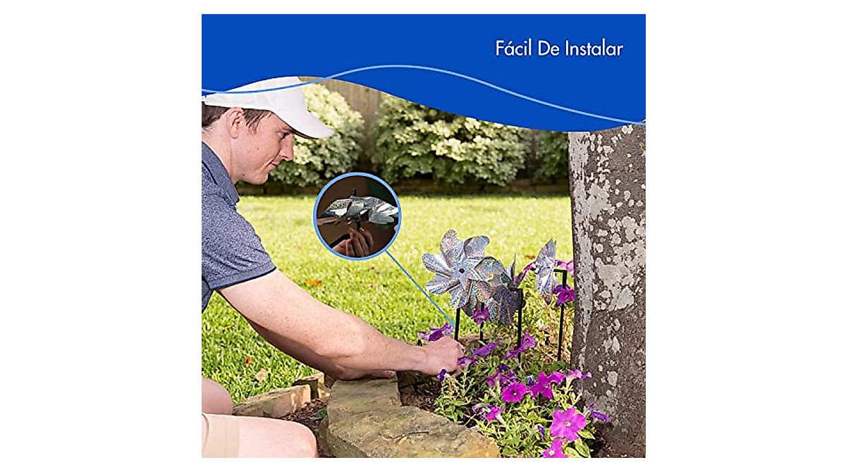 BIRD BLINDER Holographic Bird Repellent Pinwheels - Scare Pests