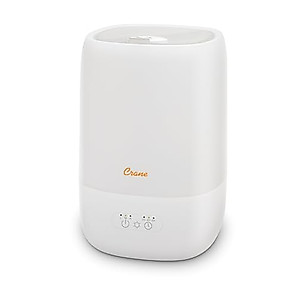 Crane Ultra-Quiet 3-in-1 Humidifier, Essential Oil Aroma Diffuser & Soothing Sleep Light - Compact 1 Gallon Capacity with Adjustable Night Light & Fragrance Tray - Ideal for Bedroom and Office
