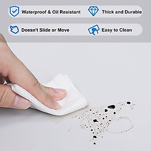 LONGFITE Extra Large Table Desk Mat Thick Silicone Place Mats Non Skid and Heatproof for Pastry Dough Rolling, Kids Craft Counter Top Protector (31.5 x15.7 inch)