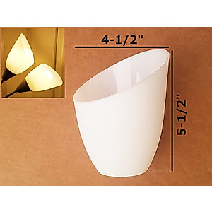 2-Pack 4-1/2" Quaray T50 Color Plastic Lamp Shade for Floor Lamp (White)
