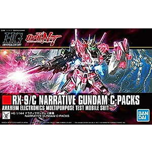 Bandai Hobby HGUC #222 Narrative Gundam C Pack Gundam NT 1/144, White/Red, Model:BAS5056760