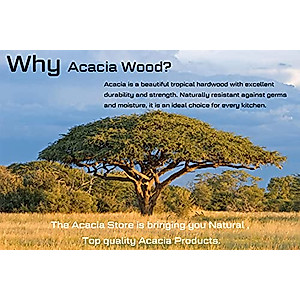 Acacia Wood Long Charcuterie Board, Made in Vietnam 24 x 8 x 0.8 Inch