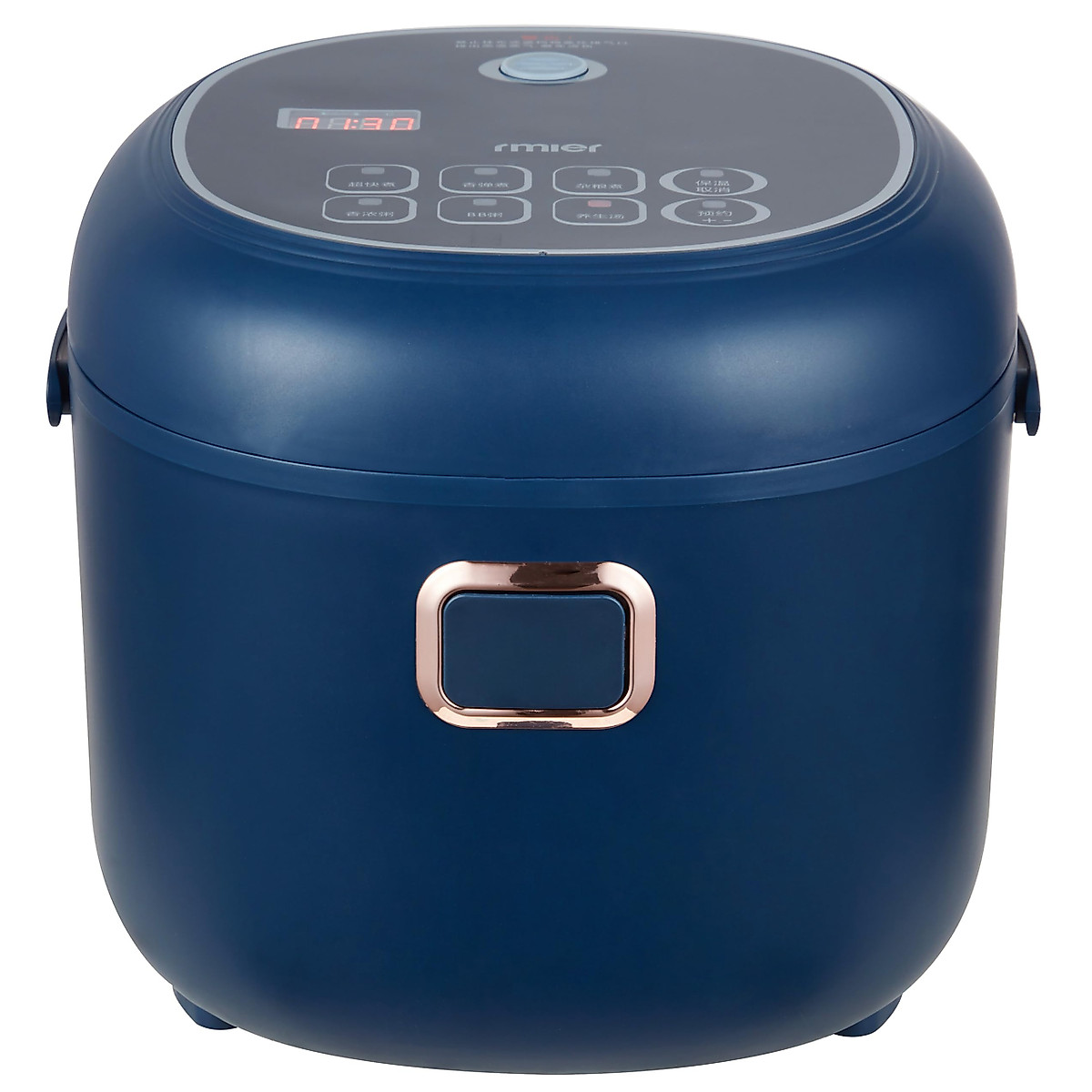 AMIEROUS 12V/24V Mini Rice Cooker, 2L Portable Travel Rice Cooker For Car/Truck, Small Rice Cooker with Steam Tray, Cooking Heating and Keeping Warm Function(Blue)