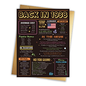 Ulbeelol Big Birthday Card, Back in 1938 Card, Oversize 86th Bday Card for Aunt, Classic 86th B-day Card for Parents Mom Dad Grandma Grandpa...