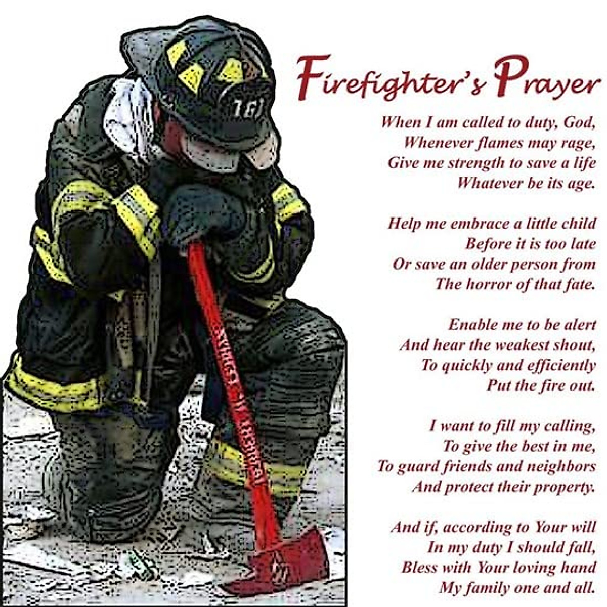 CafePress Firefighter Prayer Mug Ceramic Coffee Mug, Tea Cup 11 oz