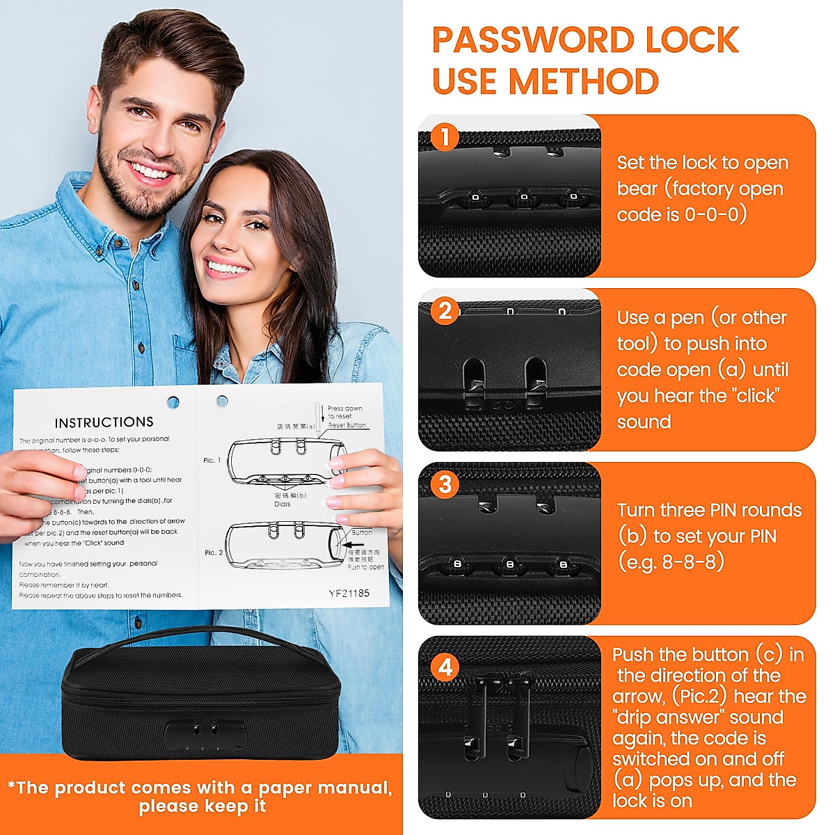 JINXOLET discreet lockable storage toy bag box organizer container