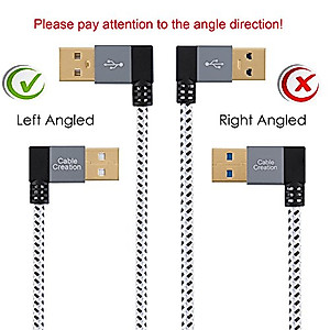 CableCreation Short USB 3.0 Extension Cable 1FT, Left Angle USB 3.0 Male to Female Extender Cord, 90 Degree USB 3.0 for VR, Playstation, Xbox, Keyboard, Space Gray 0.3m