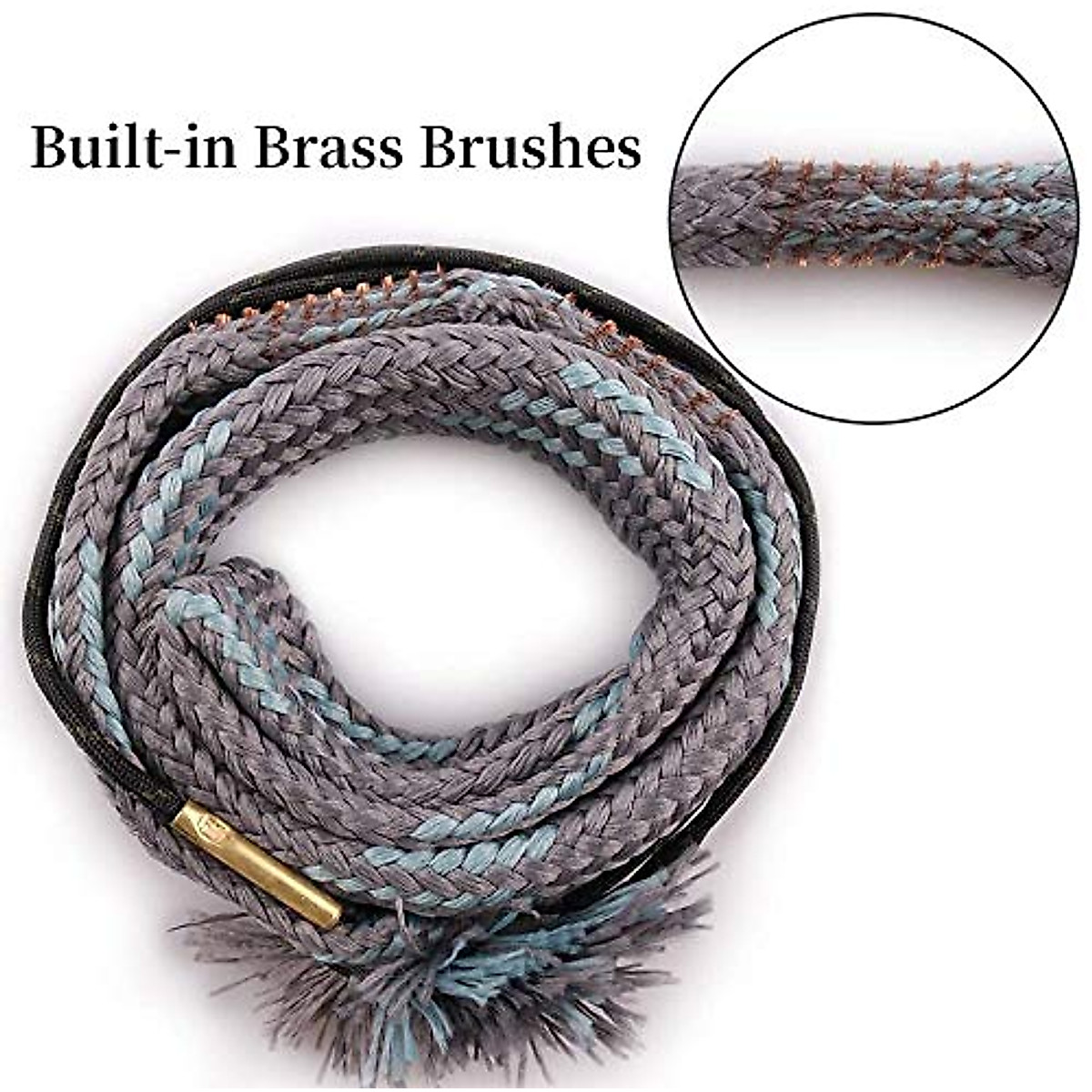 Aimee_JL New Bore Cleaner .50 Cal .54 Cal Gun Barrel Cleaning Rope Rifle/Pistol/Shotgun Brass Brush Cleaning Cord