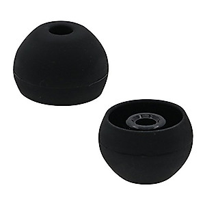 ALXCD Eartip for urBeats 3 Earphone, 8 Pairs S/M/L & Double Flange Durable Soft Silicone Replacement Earbud Tips Ear Tips, Fit for Apple Beats by Dre. urBeats3 Earphone [8 Pair](Black)