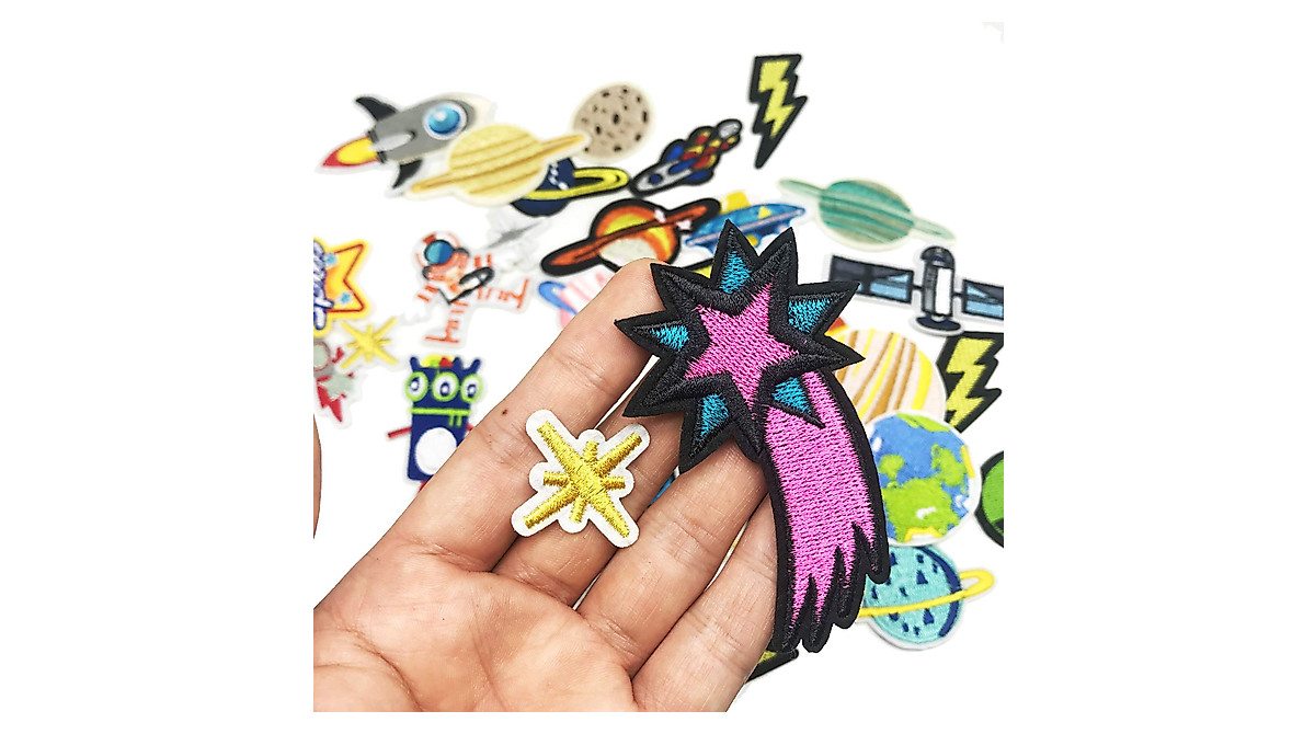35 PCS Space Planet Patches for Clothing and DIY Projects