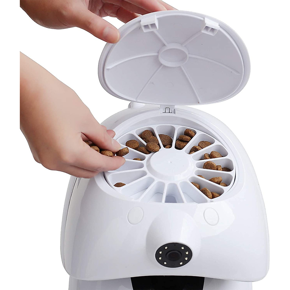 DOGNESS Pet Robot Camera-Monitor Your Pet Remotely with HD Video, Two-Way Audio, Night Vision, for Dogs and Cats via APP (White)