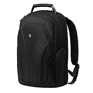 LEVEL8 Laptop Backpack, Durable Work Backpack for Men Women, Computer Bag for Business Fits 15.6" Laptop and Notebook - Black