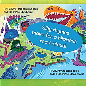 Chomp Chomp Dino Finger Puppet Board Book Ages 2-5; Includes Detachable Plush Finger Puppet For Playtime