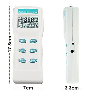Dissolved Oxygen Meter DO Temperature Tester Water Quality Monitor with Oxygen Electrode for Aquarium, Freshwater, Laboratory, Aquaculture, etc.