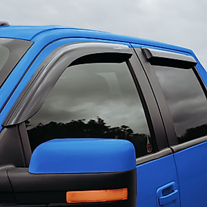 Goodyear Shatterproof Window Deflectors for Trucks Ford F150 2009-2014 SuperCrew, Tape-on Rain Guards, Window Visors, Vent Deflector, Vent Visor, Truck Accessories, 4 pcs- GY003110