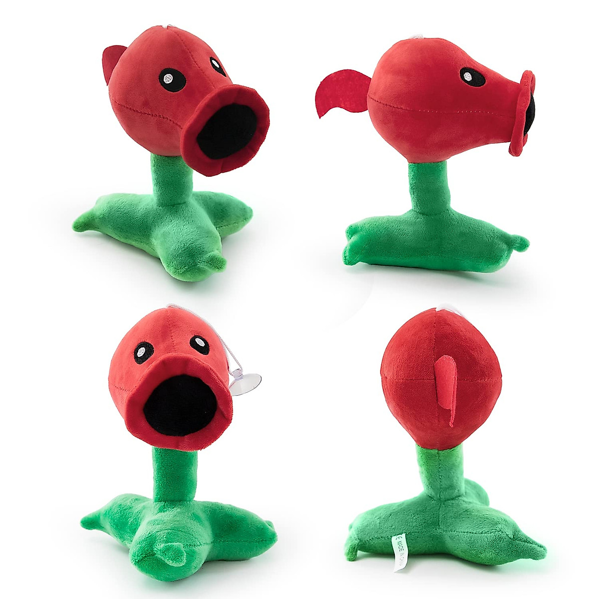 Maikerry Plants and Zombies Plush PVZ Fire Peashooter Plush Stuffed Toys Soft Doll Great Birthday Gifts for Boys and Girls