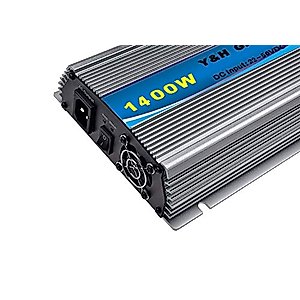 Y&H 1400W Grid Tie Inverter Stackable MPPT Pure Sine Wave DC30-45V Solar Input AC110/120V Power Output fit for 24V 36V PV Panel【Voc34-46V】