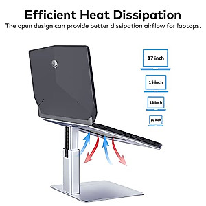 DEEDRR Adjustable Laptop Stand, Compatible with Laptops, Cameras, Projectors, Unique Latch for Quick Adjustment, Suitable for 13.3-15.6 Inch Computers