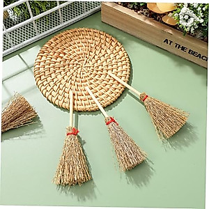 OHPHCALL 10pcs Halloween Broom Toys Mini Halloween Broomstick Mini Brooms for Crafts Rope Cauldrons Halloween Witch Broom Halloween Ghost Decoration Small Broom Hanging Ornament Toys for